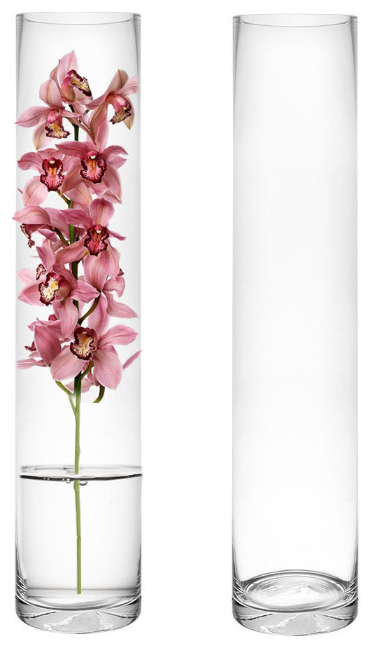 Glass Cylinder Vases in 4 inches Diameter for Wedding and Parties ...