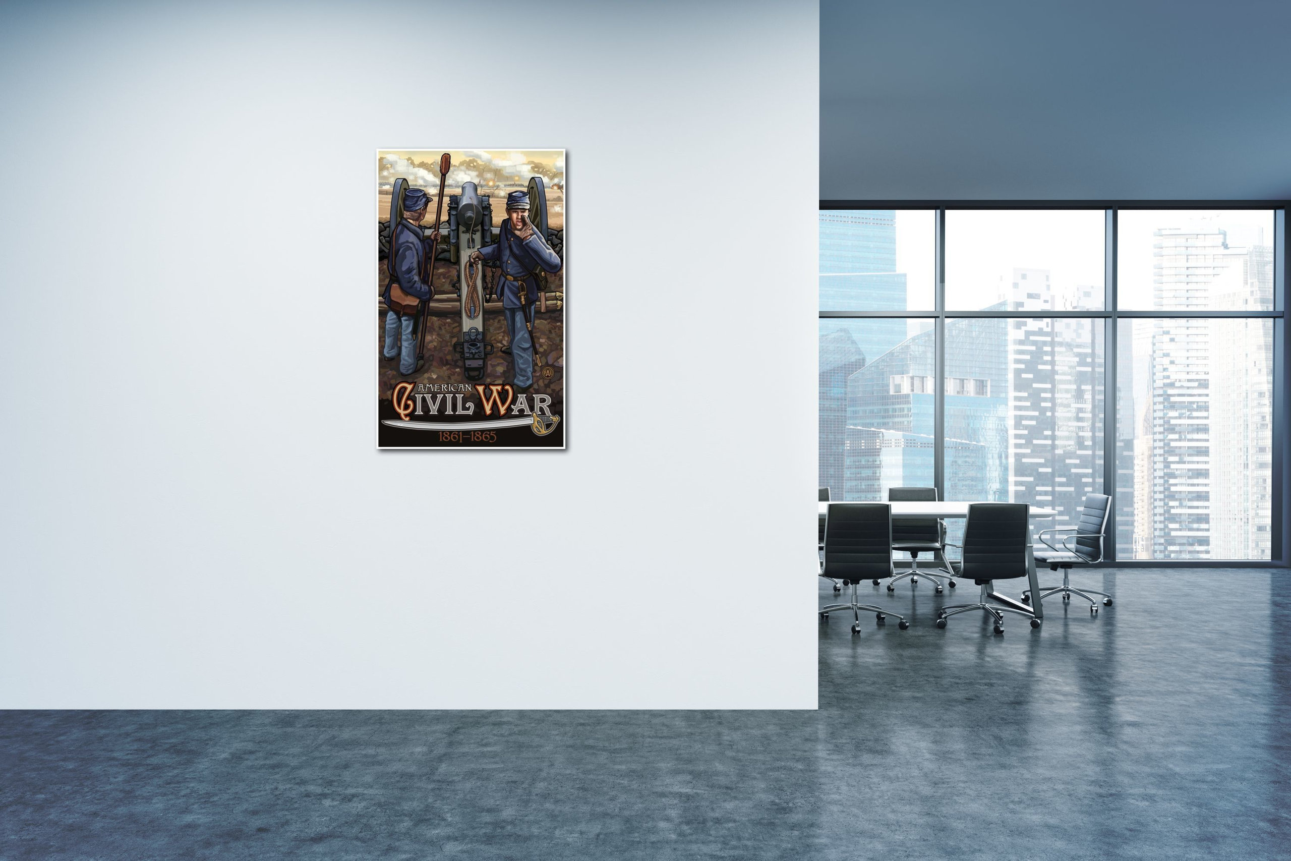 by Artist Paul A. Lanquist Civil War Cannon Art Print, 24"x36 ...