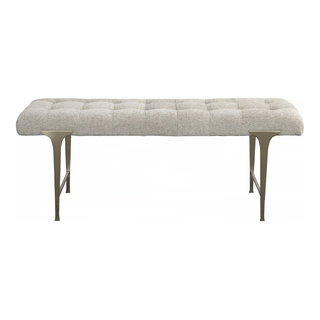 Uttermost Imperial Upholstered Gray Bench - Contemporary - Upholstered ...