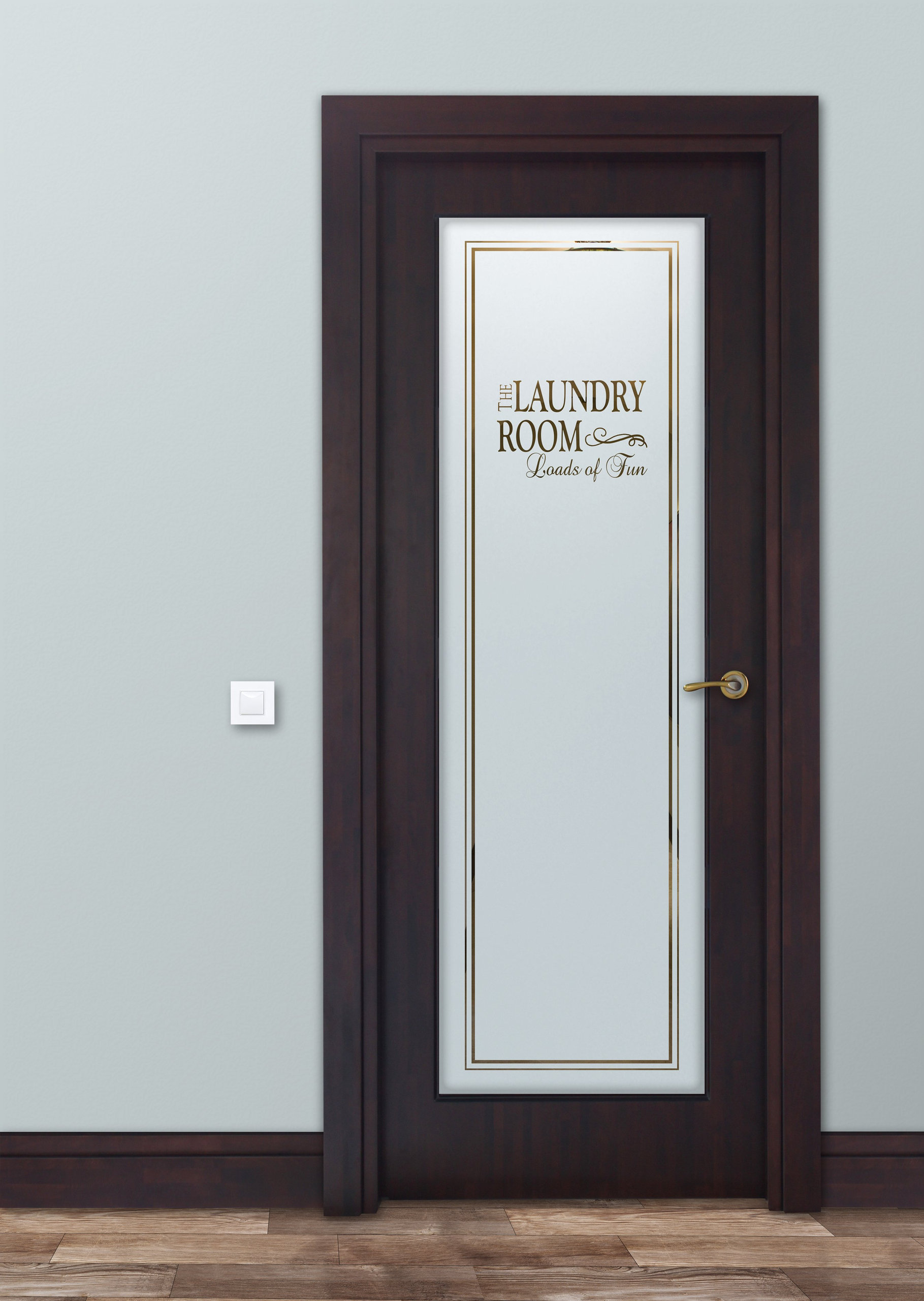 Laundry Room Doors - Loads of Fun Frosted Glass Design - 28" x 80 ...
