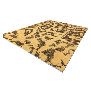 8' x 11' Handmade Overdyed Wool Oriental Rug Stressed Pile Antique ...