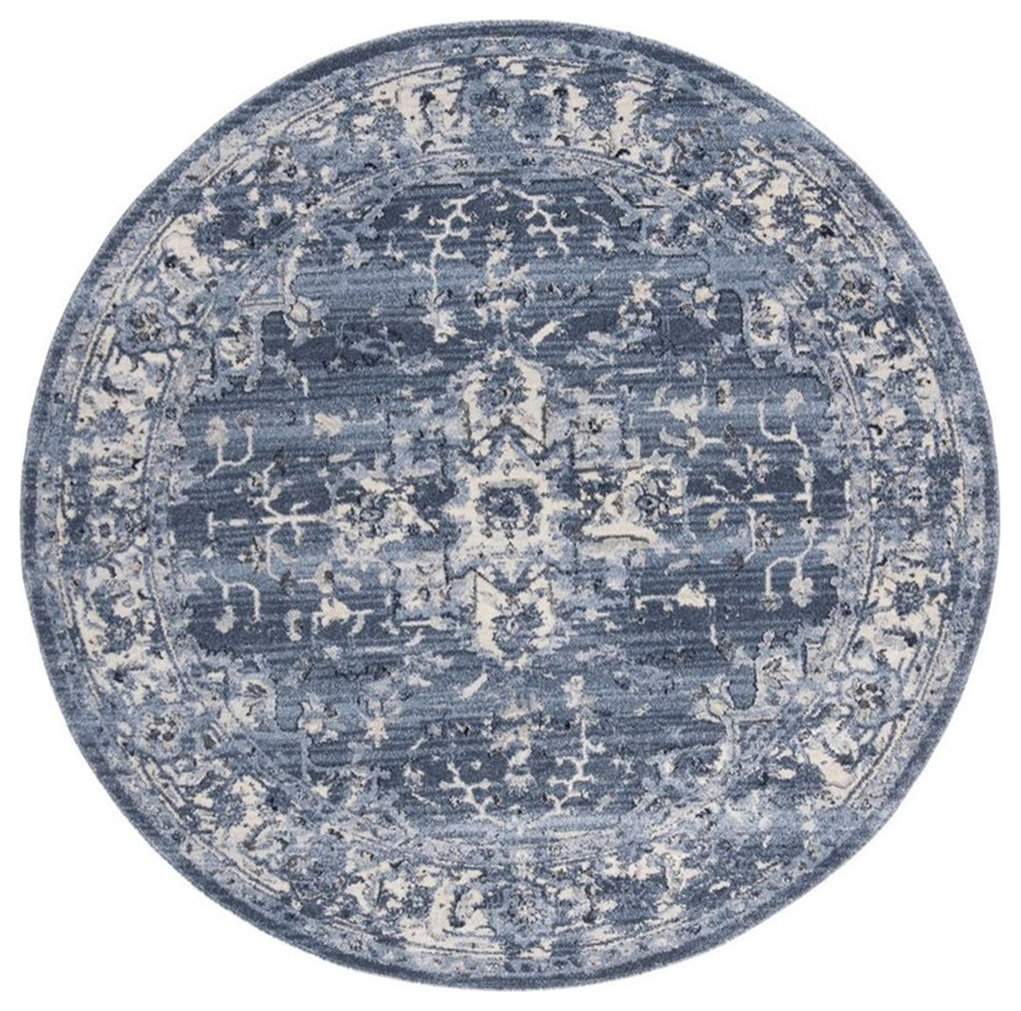 Safavieh Charleston 8' x 10' Rug in Navy and Cream, 6'7" Round ...