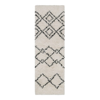 Surya Sherpa SHP-8002 8'x10' Rug, Black/Cream - Scandinavian - Area ...