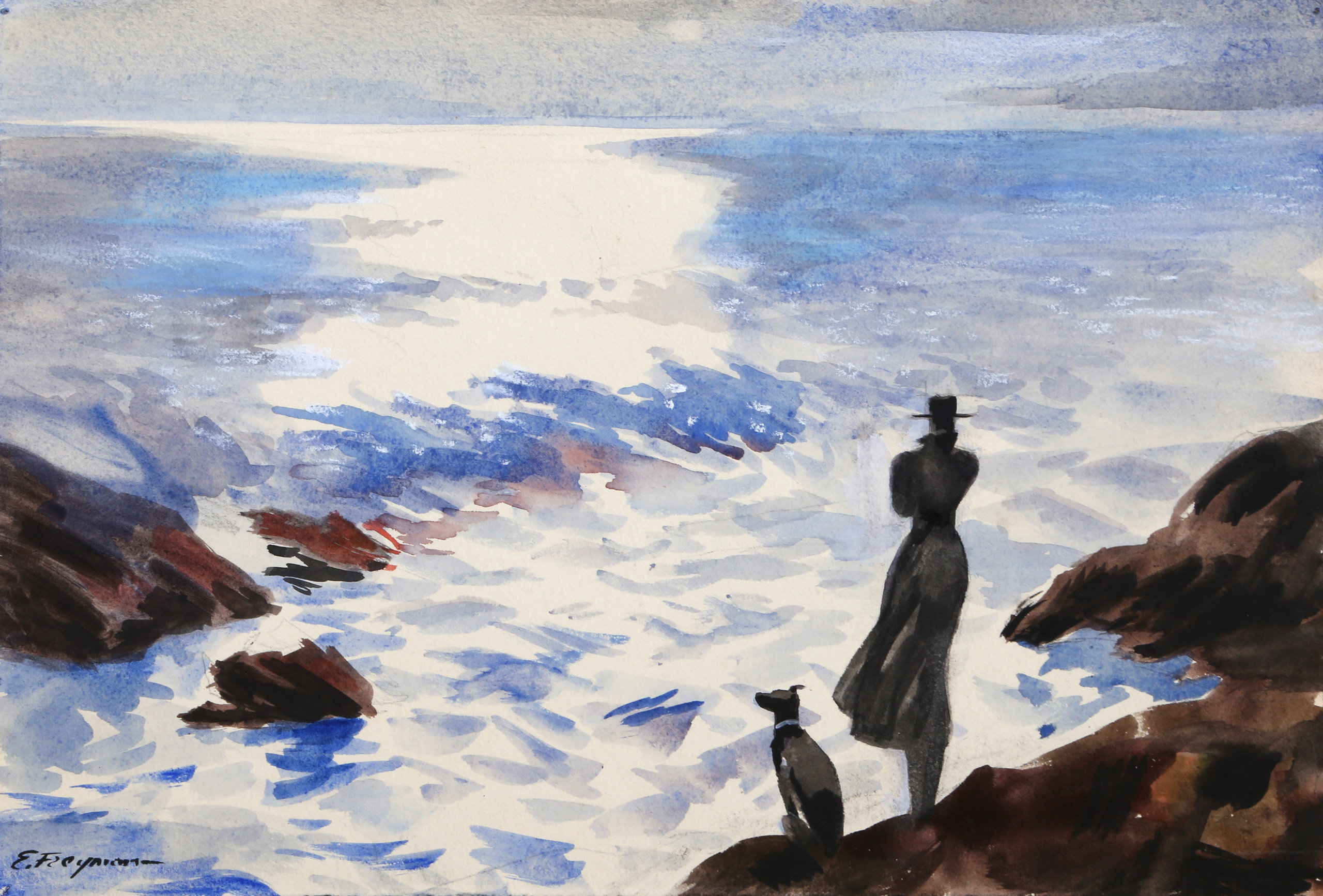 Moonlight, Erik Freyman, 13x8 - Beach Style - Paintings - by RoGallery ...