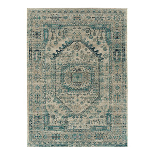 Kaleen Zuma Beach Collection Light Turquoise Area Rug 5'3"x7'3 ...