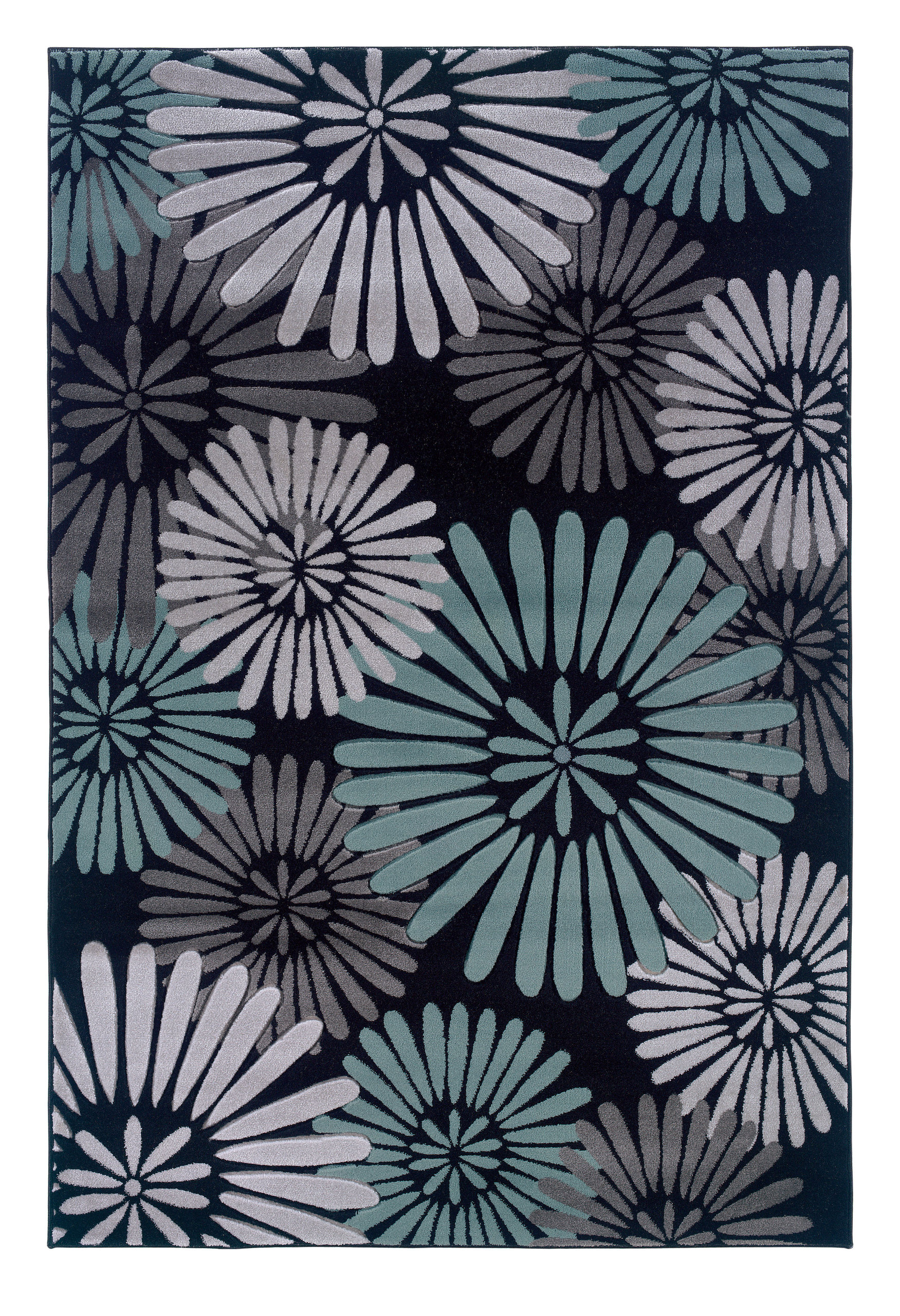 Milan Collection, 60W X 91D X 0.5H, Black - Contemporary - Area Rugs ...