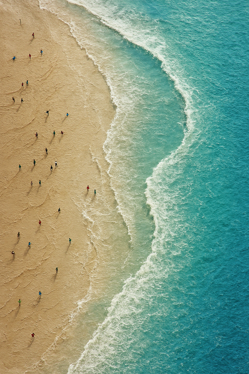 Original Art "Joyful Beach Walkers" Hand-Painted Painting on Wrapped ...