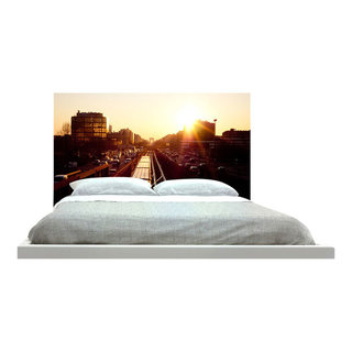 "Train In Paris" Headboard, Twin - Contemporary - Headboards - by ...