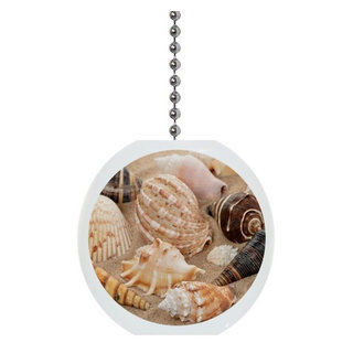 Seashells on Sand Ceiling Fan Pull - Beach Style - Ceiling Fan ...