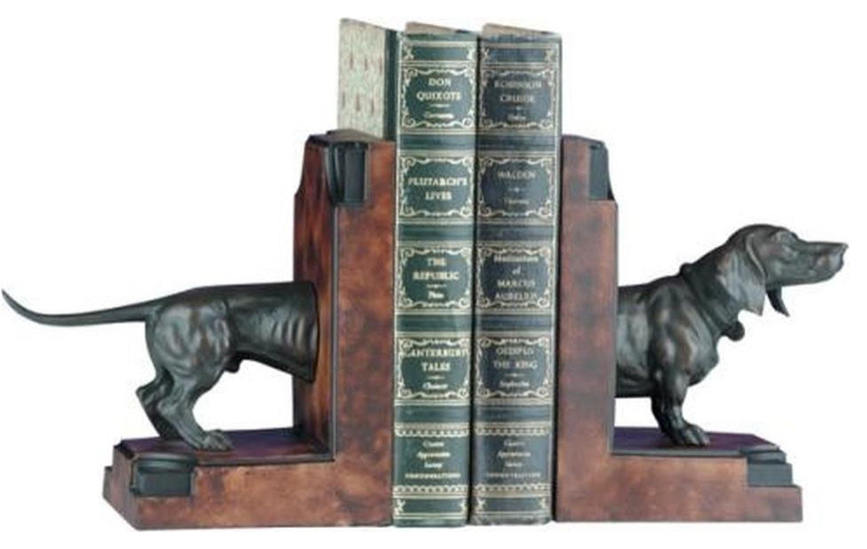 Charming Dachshund Bookends, Hand-Cast and Hand-Painted - Contemporary ...