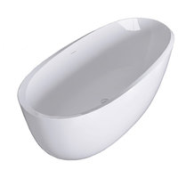 Acrylic Roll-Top Freestanding Flatbottom Soaking Bathtub - Contemporary ...