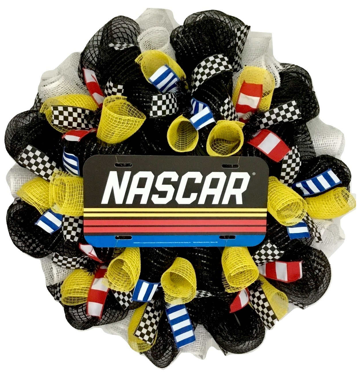 NASCAR Racing Sports Wreath Handmade Deco Mesh - Contemporary - Wreaths ...