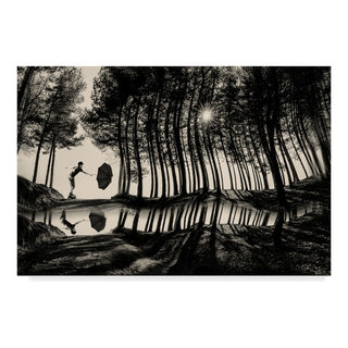 Desislava Ignatova 'The Umbrella' Canvas Art, 24"x16" - Contemporary ...