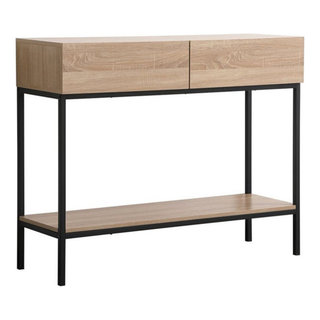 Elegant Decor Emerson 42" Metal and MDF Console Table in Black ...