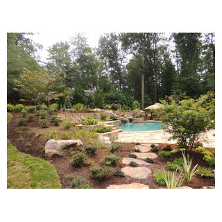 Natural Waterfall Pool - Oakton, VA - Rustic - Pool - DC Metro - by ...