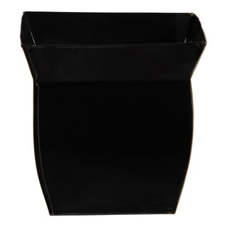 8" Fluted Metal Square Planter - Transitional - Indoor Pots And ...