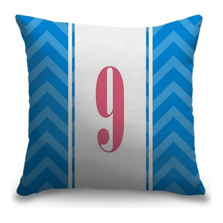 "Number Nine - Vertical Stripes" Pillow, 20" x 20" - Contemporary ...