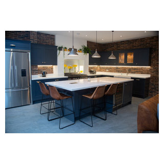 Navy Blue Modern Kitchen - Modern - Kitchen - Essex - by Anderson ...