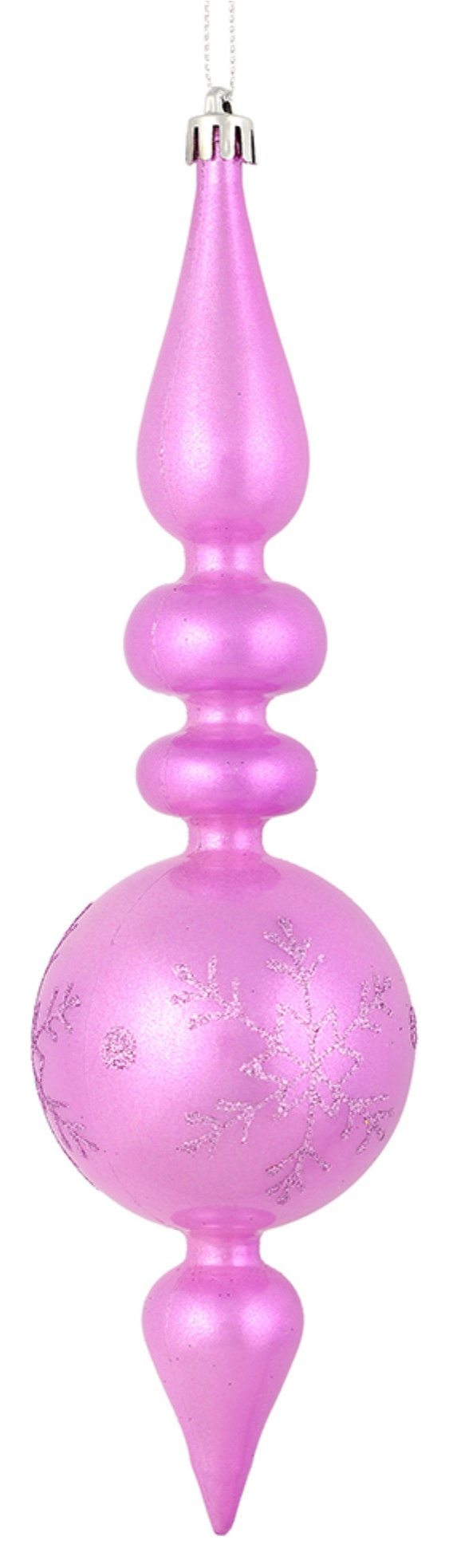 10" Orchid Candy Snowflake Finial 4-Pack - Contemporary - Christmas ...