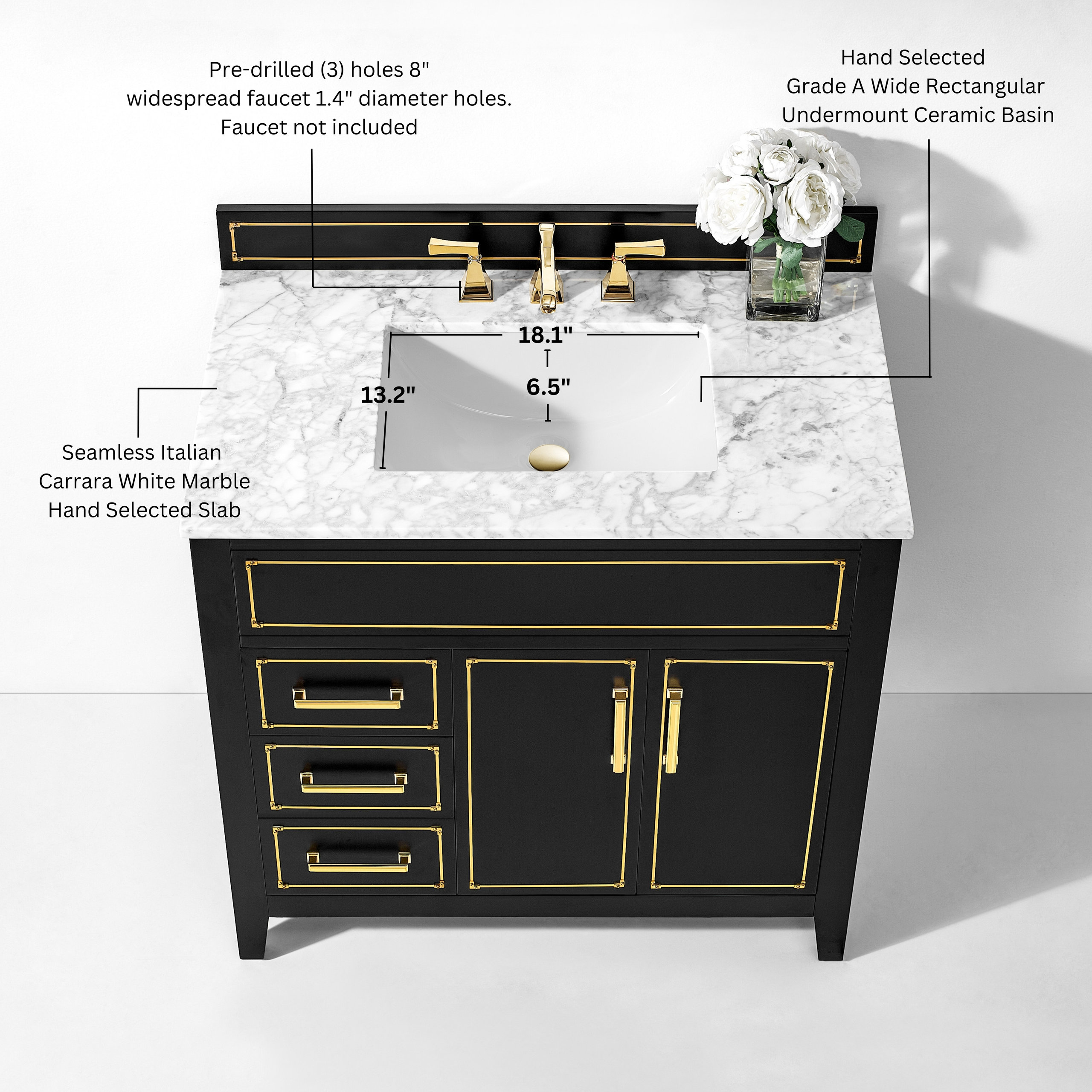 Aspen Bathroom Vanity Set, 36" - Transitional - Bathroom Vanities And ...