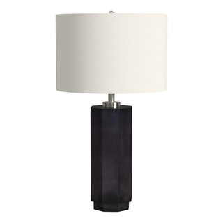 Zeus Glass Smoke Grey Table Lamp - Contemporary - Table Lamps - by ...