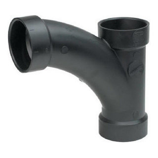 Mueller 02860H ABS/DWV Long Turn Tee Wye, 4", 4" - Traditional ...