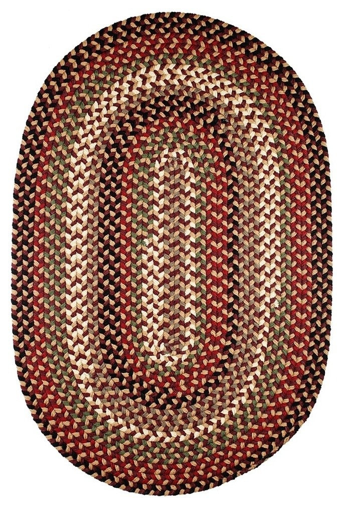 Rhody Rug Mayflower Rug, Sangria, 10'X13' Oval, 10'x13' Oval - Outdoor ...