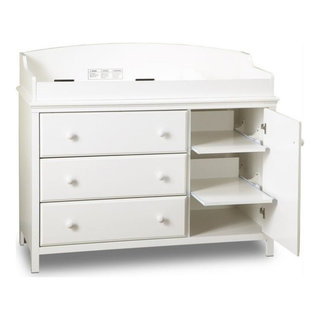 South Shore Cotton Candy 3 Drawer Wood Changing Table in White ...