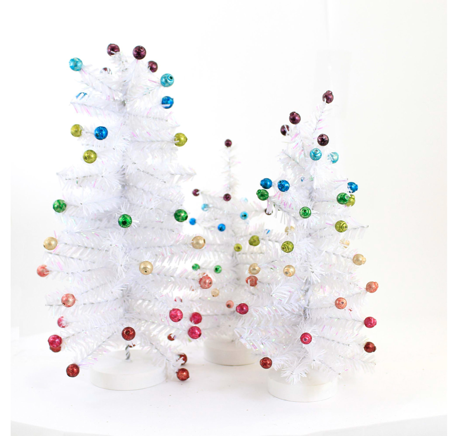 Cody Foster White Retro Tree Set/3 Christmas Vintage Set Of 3 ...