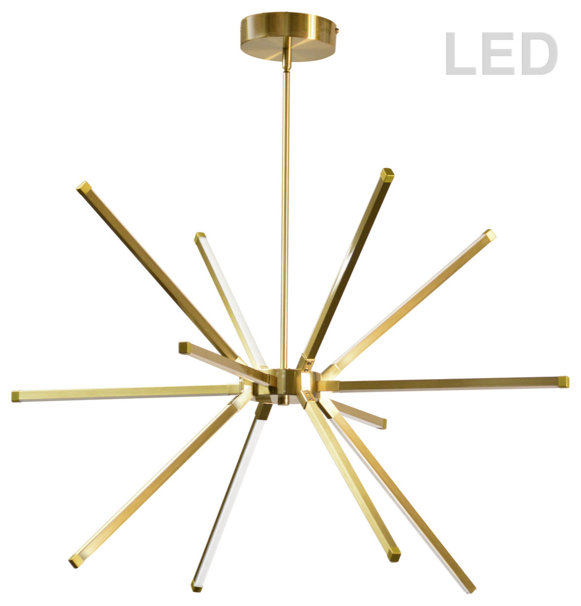 Array 12-Light Chandelier, Aged Brass, 31.5" - Modern - Chandeliers ...