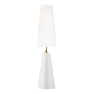 Lorne Table Lamp, 1-Light, LED, Arctic White, White Linen Shade, 33 ...