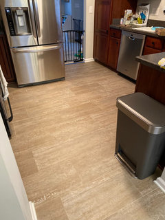 Coretec Belmont Hickory with cherry cabinets (photos??)