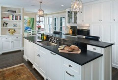 flat kitchen island, or step up island?!