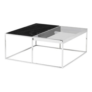Cedric Black Wood Coffee Table - Contemporary - Coffee Tables - by ...