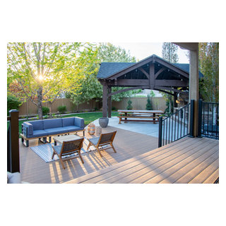 Entertainment Size | 3rd Gable Timber Frame Pavilion Kit & Deck - Salt ...