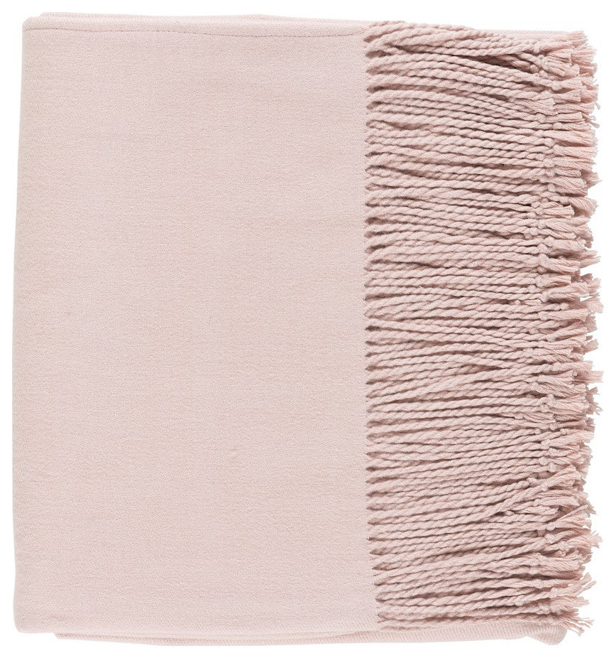 Chantel by Surya Throw Blanket, Blush - Contemporary - Throws - by ...