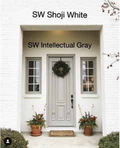Just painted my brick house Shoji white. | Houzz Forum