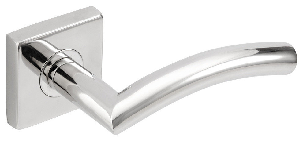 Brussels Lever, Tubular Passage, Backset, Satin Stainless Steel, 2-3/8 ...