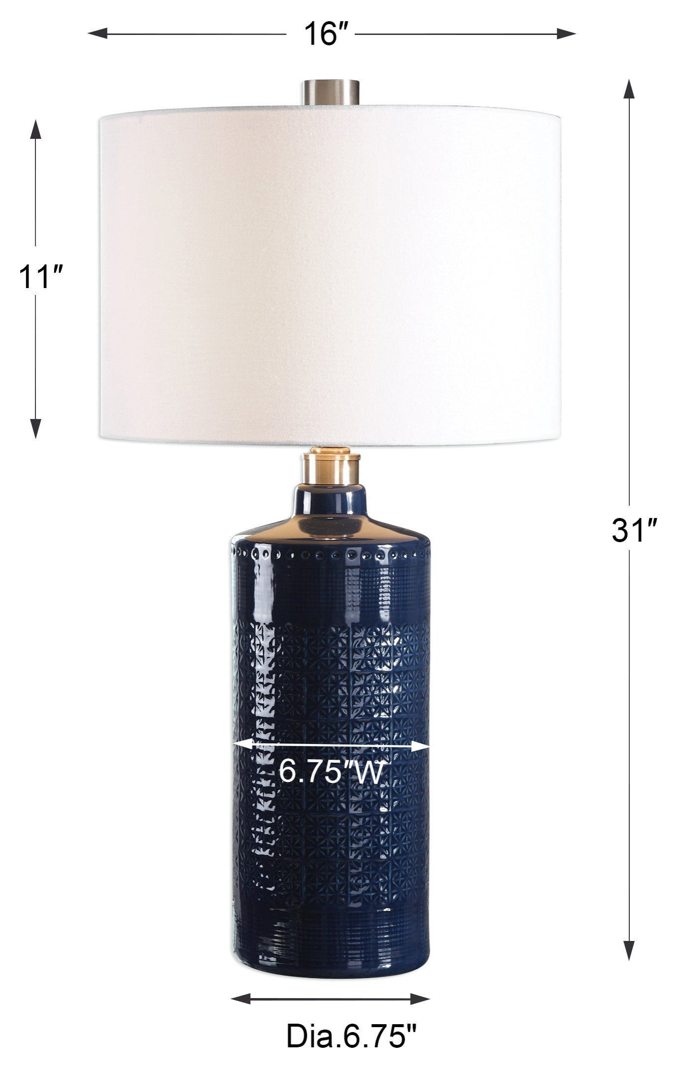 Uttermost Thalia Royal Blue Table Lamp - Contemporary - Table Lamps ...
