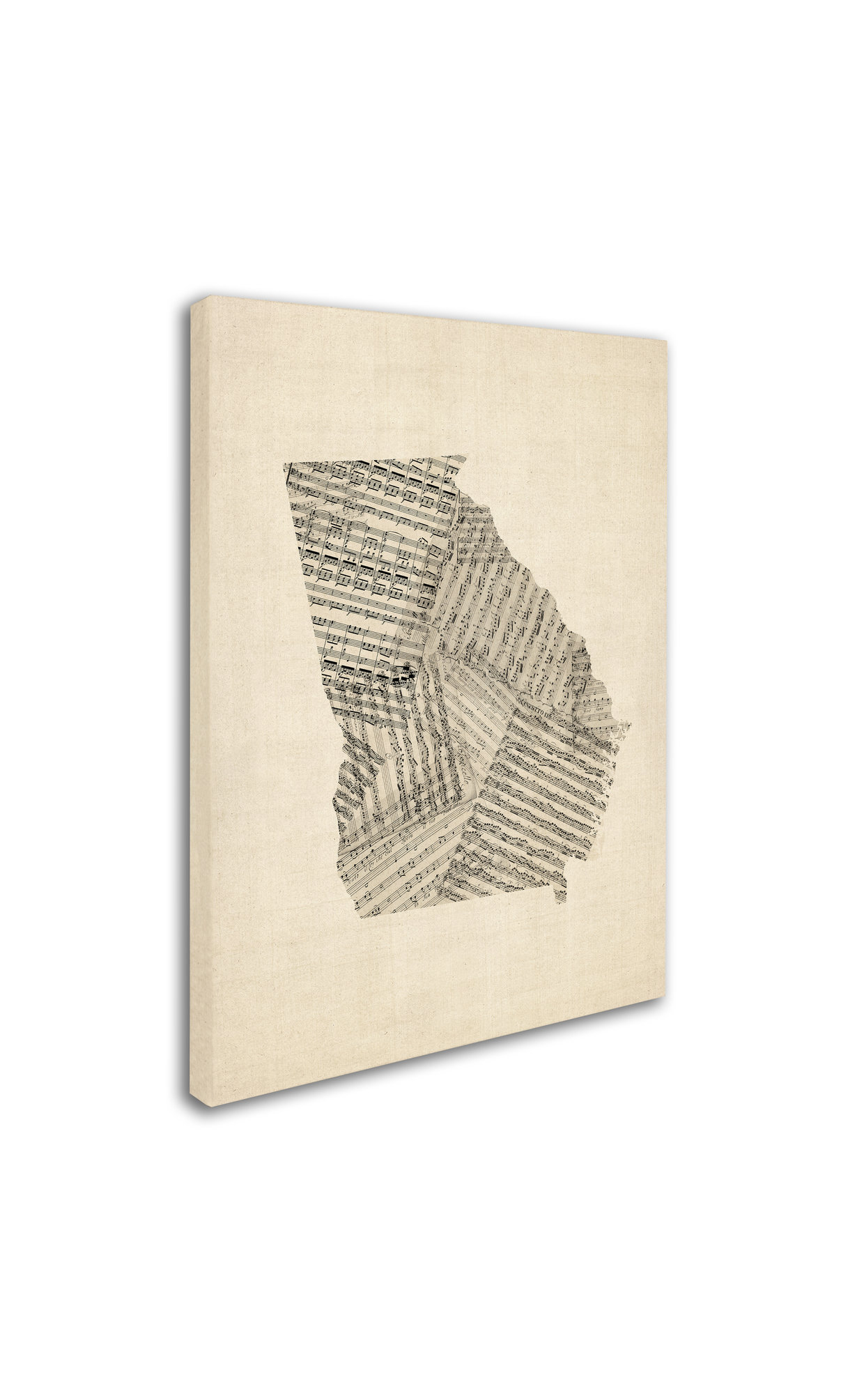 "Old Sheet Music Map of Georgia" Canvas Art by Michael Tompsett, 35"x47 ...