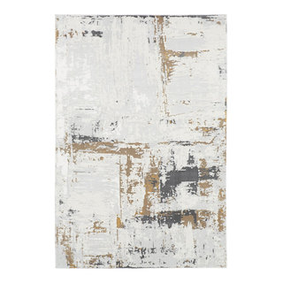 Veleka Gray Beige Area Rug, 8'x11' - Contemporary - Area Rugs - by ...