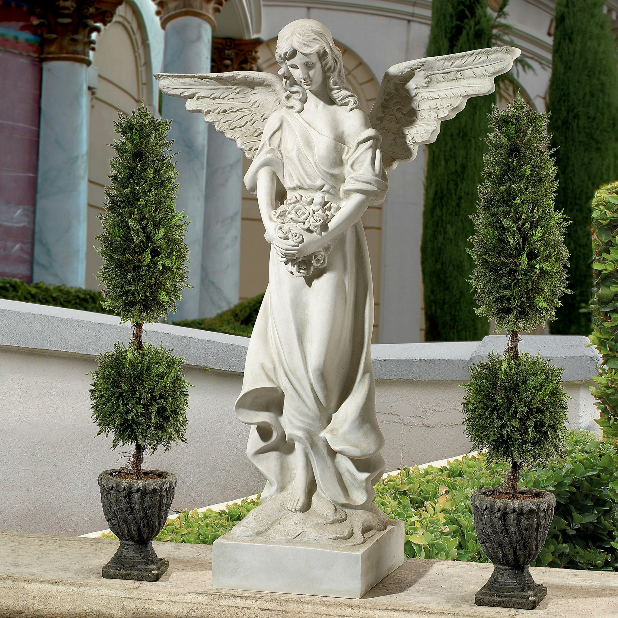 Morning Star Heavenly Angel Statue - Traditional - Garden Statues And ...