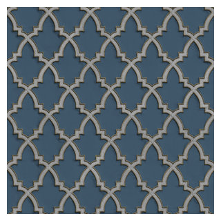 Geometric Textured Wallpaper, Trellis Pattern, 1 Roll - Mediterranean ...