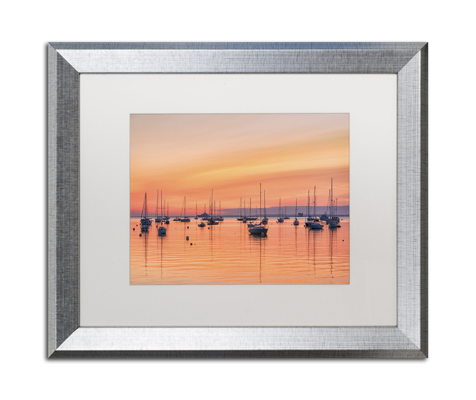 Michael Blanchette Photography 'Pastel Harbor' Matted Framed Art, 20x16 ...