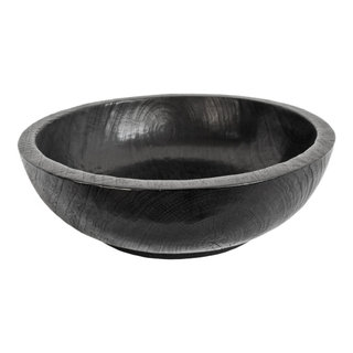 Java Ebony Teak Wood Bowl - Rustic - Decorative Bowls - by Design Mix ...