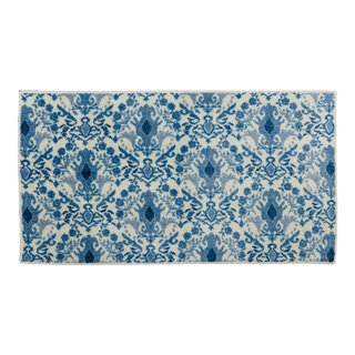 Mohawk Home Damask Tile Navy 1' 8" x 2' 6" Kitchen Mat, 2' x 3' 9 ...