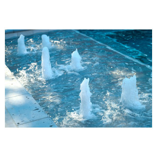 Lemont, IL Rectilinear Pool with Interior Hot Tub - Classique - Piscine ...