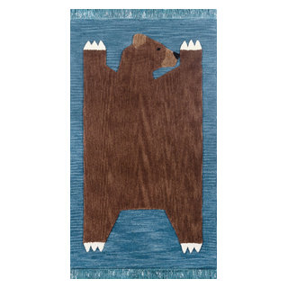 Momeni Atticus Atc-4 Kids Rug, Navy, 3'0"x5'0" - Rustic - Kids Rugs ...