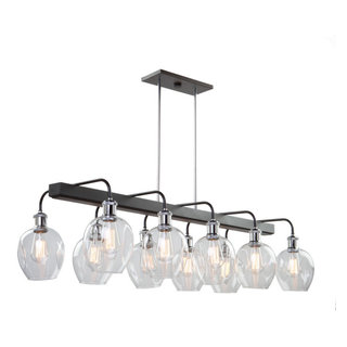 Hennessy Island Light, Polished Nickel and Black - Industrial - Kitchen ...