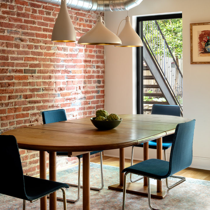 75 Beautiful Dining Room with Brick Walls Ideas and Designs - January ...